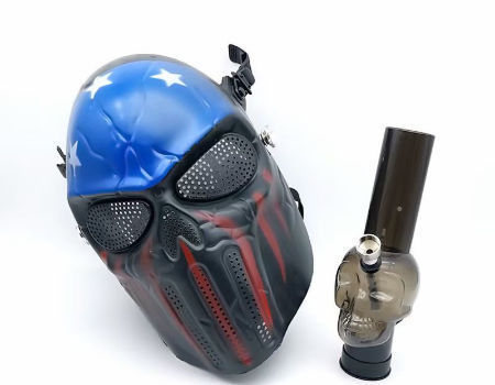 R&M Gas Mask Smoking Pipe Bong Hookah Tobacco Herb Weed Smoke Mask ...