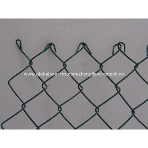 China Dark green chain link mesh, pvc coated mesh fence on Global ...