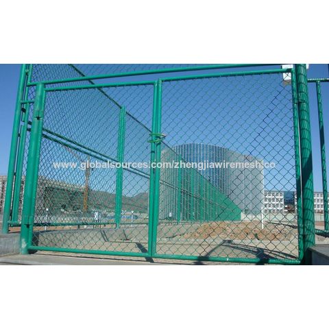 China Dark green chain link mesh, pvc coated mesh fence on Global ...