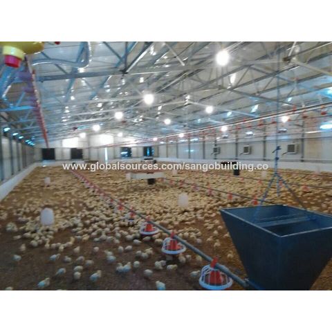 China Steel Africa Cheap Chicken house prefabricated warehouse ...