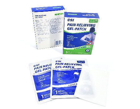 China CSI pain relieving pads hydrogel 4% lidocaine mess free for sore ...