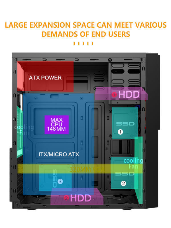 China Computer Cases & Towers Desktop ATX Computer PC Case on Global ...