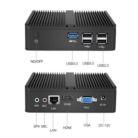 China Fanless Quad Core Mini PC Dual NICS WIFI Linux Pfsense Router ...