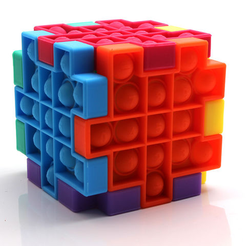 China Pop It Cube Stress Desktop Silicone Push Pop Bubble Fidget ...
