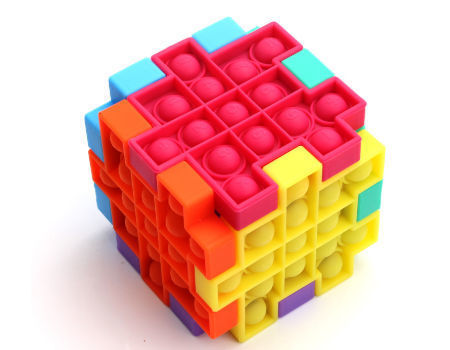 China Pop It Cube Stress Desktop Silicone Push Pop Bubble Fidget ...