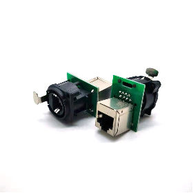 China Black D Series Ether Panel Mount RJ45 Jack Chassis Connector on ...
