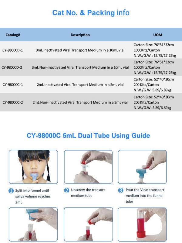 China Saliva Collector Sterile Portable Saliva Test Kit Medical ...