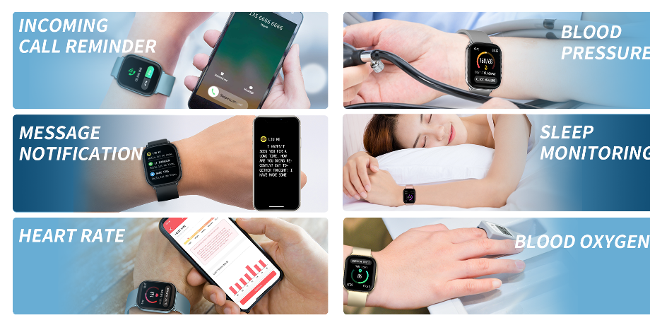 China 24-Hours Heart Rate Tracker Smart Watches for Android IOS Phone ...