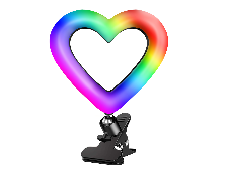 China 6 inch heart- shaped RGB ring light with DeskClamp on Global ...