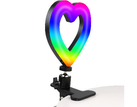 China 6 inch heart- shaped RGB ring light with DeskClamp on Global ...