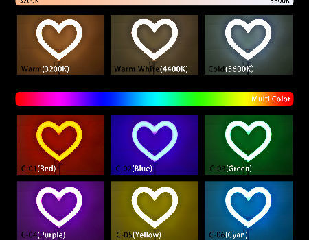 China 6 inch heart- shaped RGB ring light with DeskClamp on Global ...
