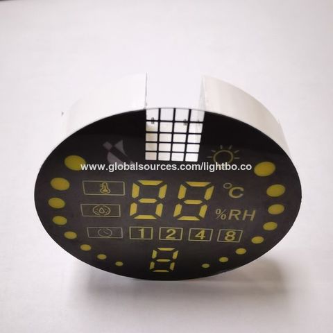 China Ultra white Customized Round Shapre 7 Segment led display for ...