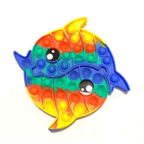 China Simple Dimple Fidget Popper Fish Shape Anti-anxiety toys Tactile ...