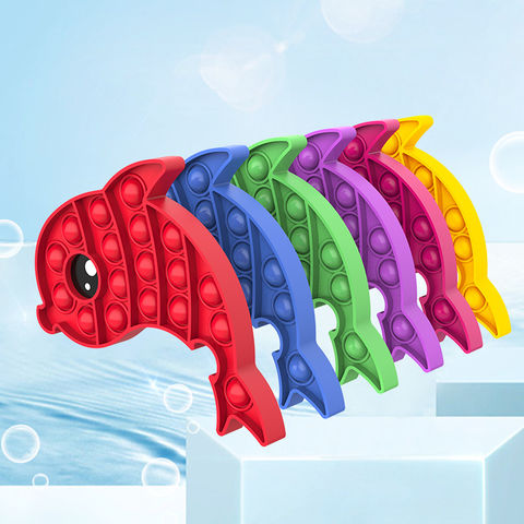 China Simple Dimple Fidget Popper Fish Shape Anti-anxiety toys Tactile ...