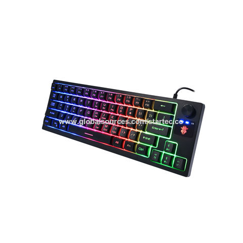 China 60% Membrane Keyboard with Rotary Knob, with backlight and ...