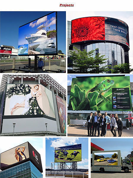 Outdoor large LED video wall screen highway advertising display ...