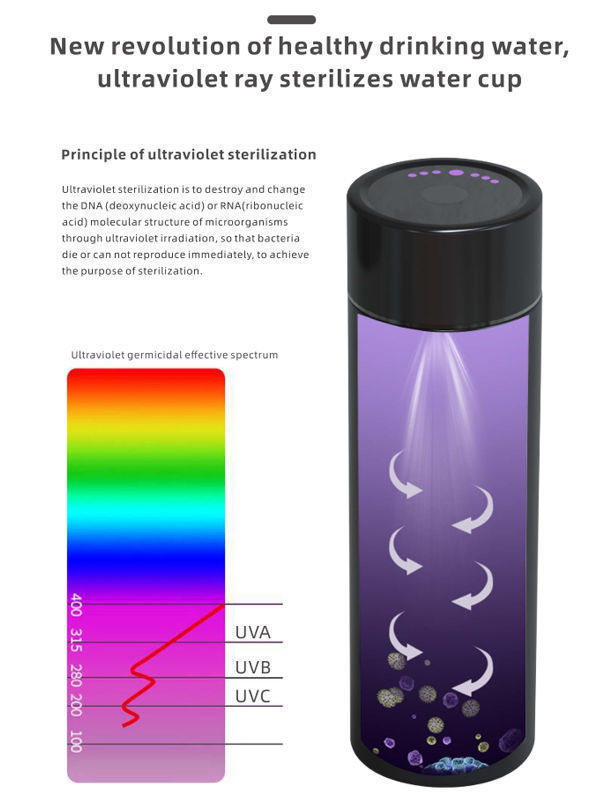 China Uvc water bottles.straight tumbler,wide mouth stainless steel ...
