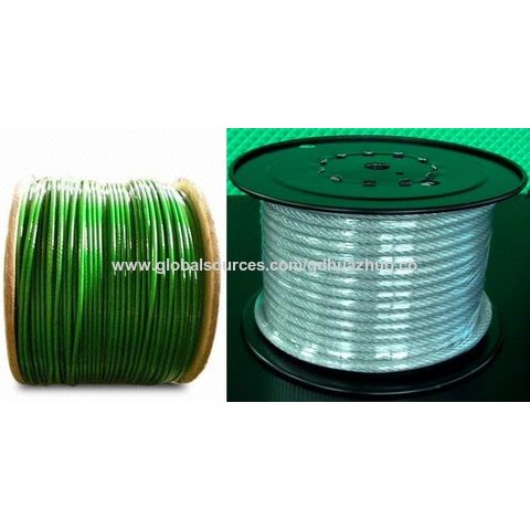 China Galvanized steel wire rope, PVC coated , 7x19 structure, ISO 9001 ...