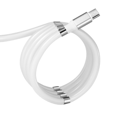 China Magic Self-Coiling Charging Cable SuperCalla Magnetic Absorption ...