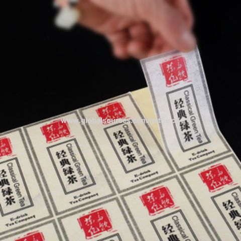 China Adhesive labels with 80g copper plate paper with matte lamintion ...