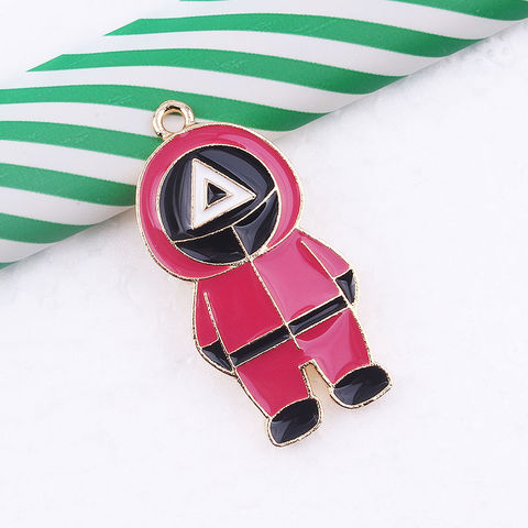 China Squid Game Key Chain Creative Alloy DIY Mobile Phone Car Bag ...