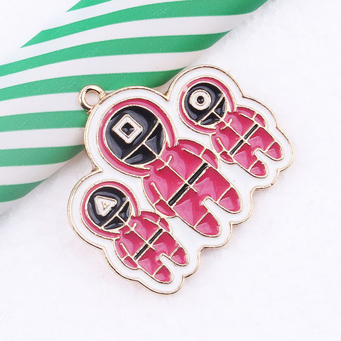 China Squid Game Key Chain Creative Alloy DIY Mobile Phone Car Bag ...