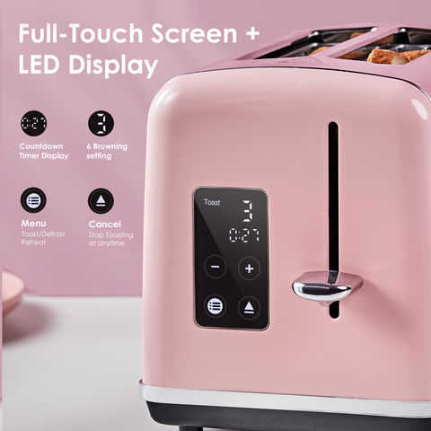 China Full Touch LED Display Toasters 2 Slices Stainless Steel Smart ...