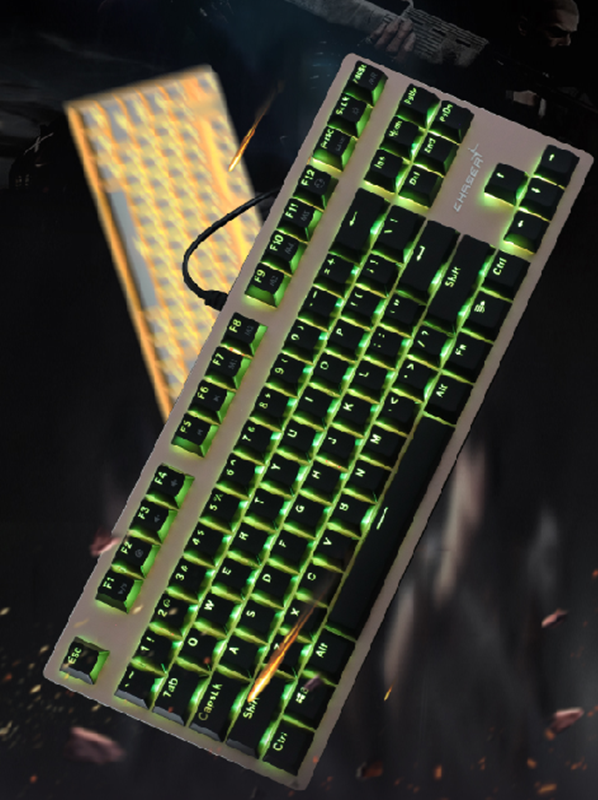 China RGB LED backlit Mechanical keyboard 87 keys cherry MX high-end ...