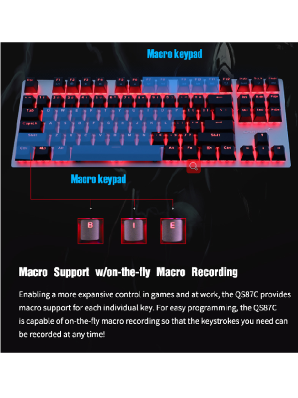 China RGB LED backlit Mechanical keyboard 87 keys cherry MX high-end ...