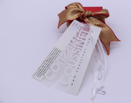 China Hang tags, made by 52C PVC, rib webbing, metallic pins on Global ...