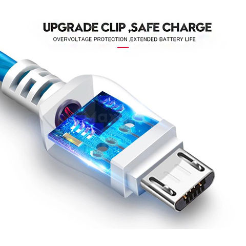 China Flowing Visible LED Light USB Quick Charging Data Sync Cable For ...