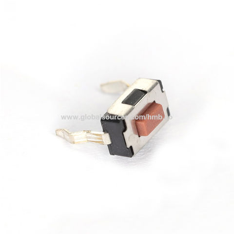 China Tap switch 2 pin plug-in red button flat cover key switch 3 * 6 ...
