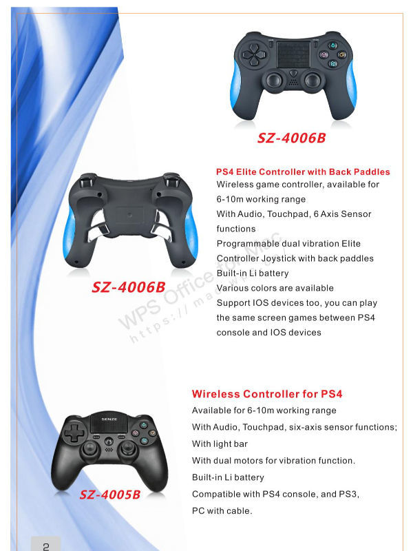 China Bluetooth Game Controller for PS4/PS3/iOS Devices, CE ROHS FCC ...