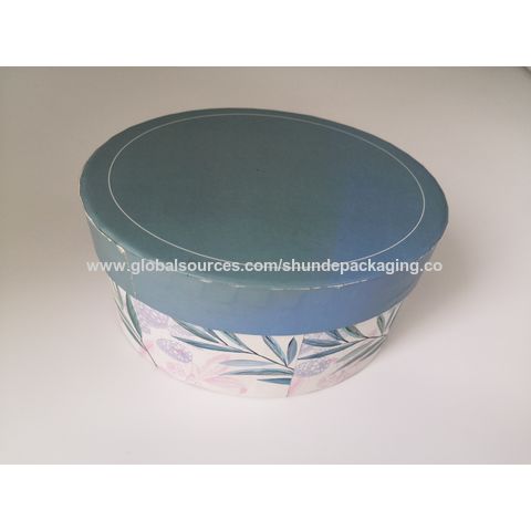 China Custom printed luxury cardboard paper gift box oval shape box on ...