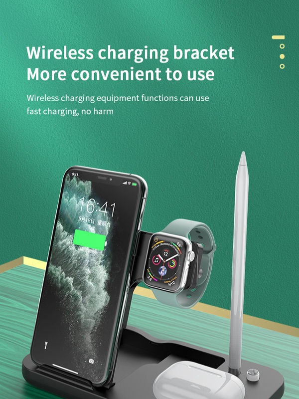 Fast Charging 4 In 1 Mobile Phone Multifunction Charger Wireless Wired ...