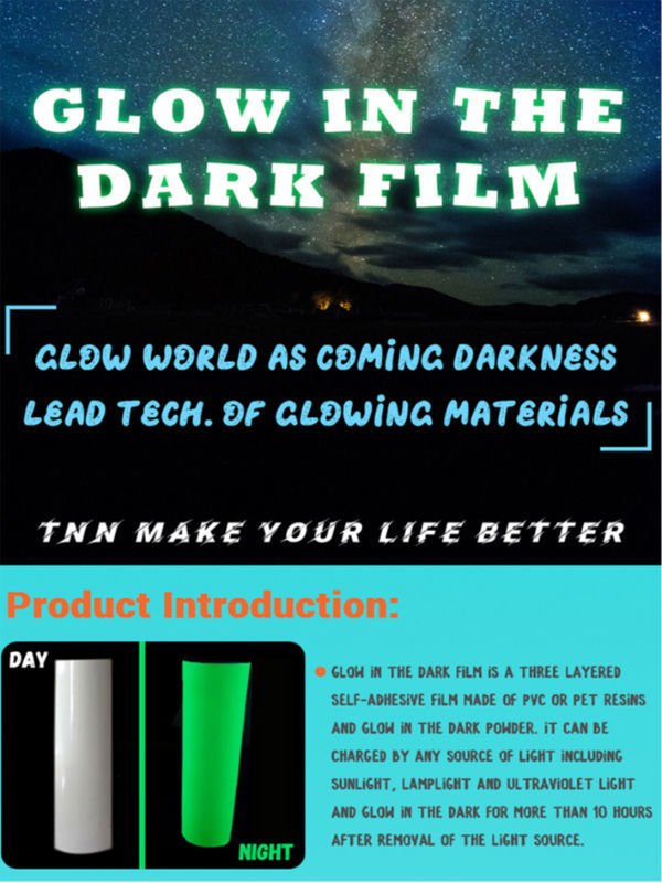 China Hot sale products luminous tape pvc night glow vinyl wrap glow in ...