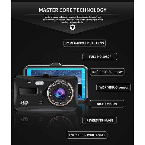 China Car Black Box Camera Good Quality 4 Inches 1080P Dual Lens Hidden ...