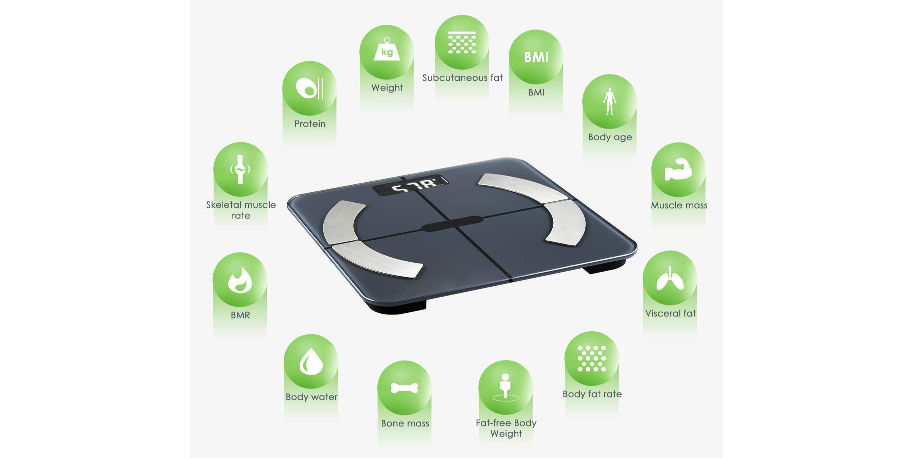 China T104 Smart Body Fat Scales Bluetooth Bathroom Digital Scales 14 ...