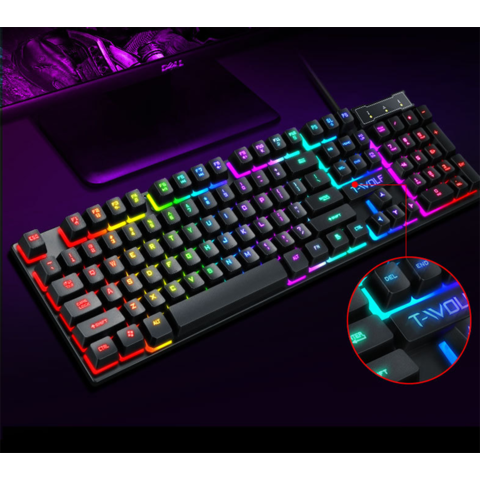 China Gaming Keyboard with 104 RGB Backlit Keys Wired Gaming Keyboards ...