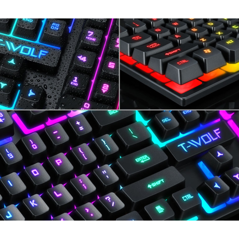 China Gaming Keyboard with 104 RGB Backlit Keys Wired Gaming Keyboards ...