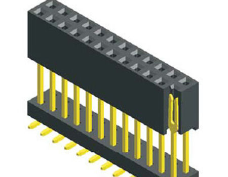 China Female pin header 2.54mm pitch SMT Type Dual Row board spacer ...