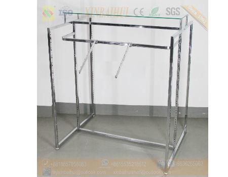 China Clothing Rack - Black 4-Way - Straight & Slanted Arms with Black ...