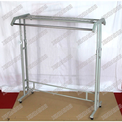 China Clothing Rack - Black 4-Way - Straight & Slanted Arms with Black ...