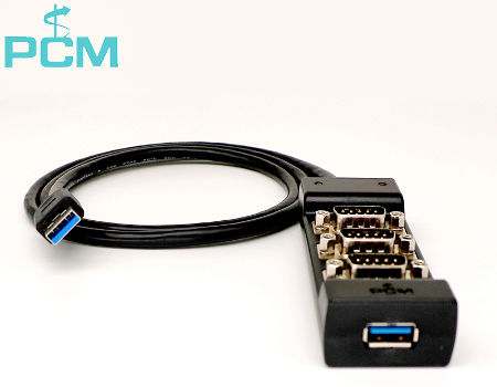 China 3 Ports RS232 Hub to USB 3.0 Serial Extender Cable on Global ...