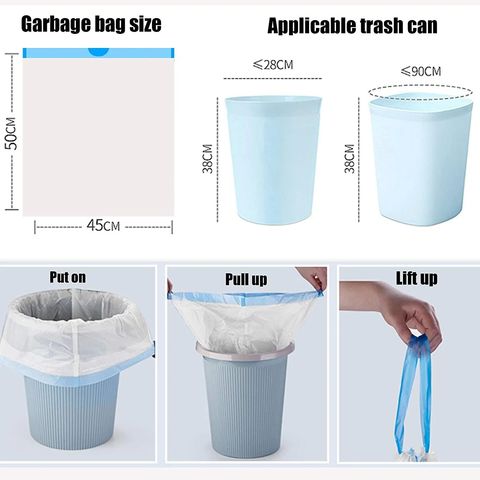 China Convenient hygienic custom drawstring garbage bag roll on Global ...