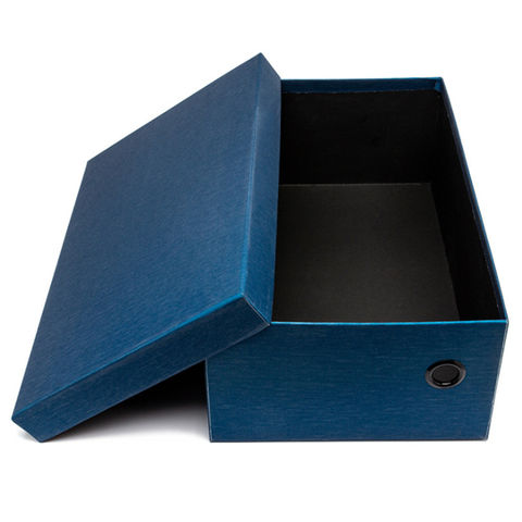 China Customized luxury cardboard shoes packaging box black rigid box ...