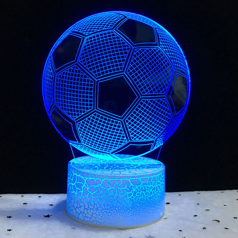 China 3D Lamp Football Acrylic LED Night Light Decorative Table Lamp on ...