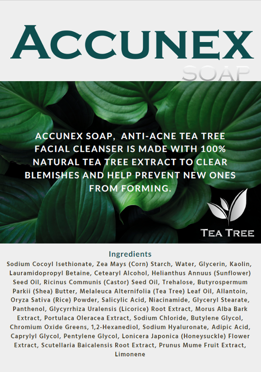 South Korea Accunex Soap- Tea tree Oil for nourished and smooth skin on ...