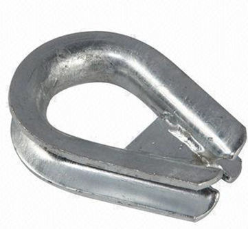 China US type gusseted heavy duty wire rope thimble, hot-dipped ...