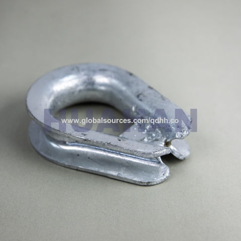China US type gusseted heavy duty wire rope thimble, hot-dipped ...